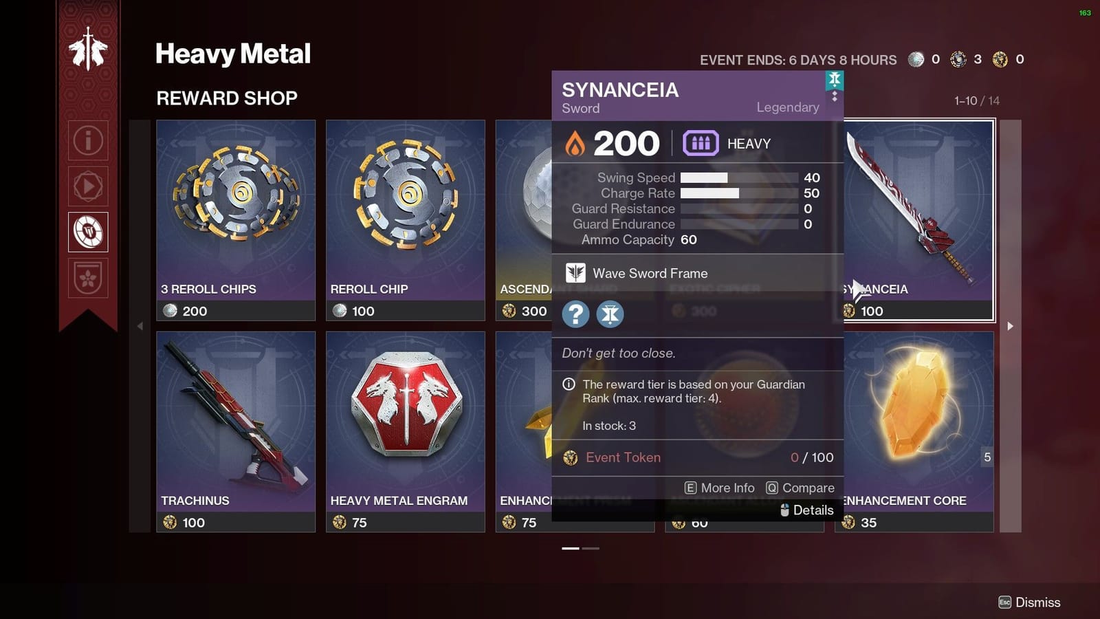 Synanceia god roll guide for Destiny 2 PvE and PvP