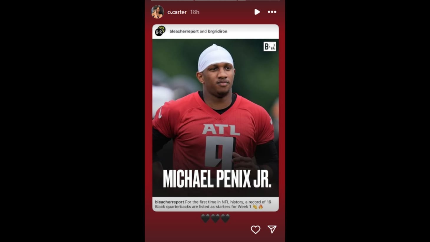 Michael Penix Jr.’s fiancee Olivia Carter shares wholesome reaction to ...