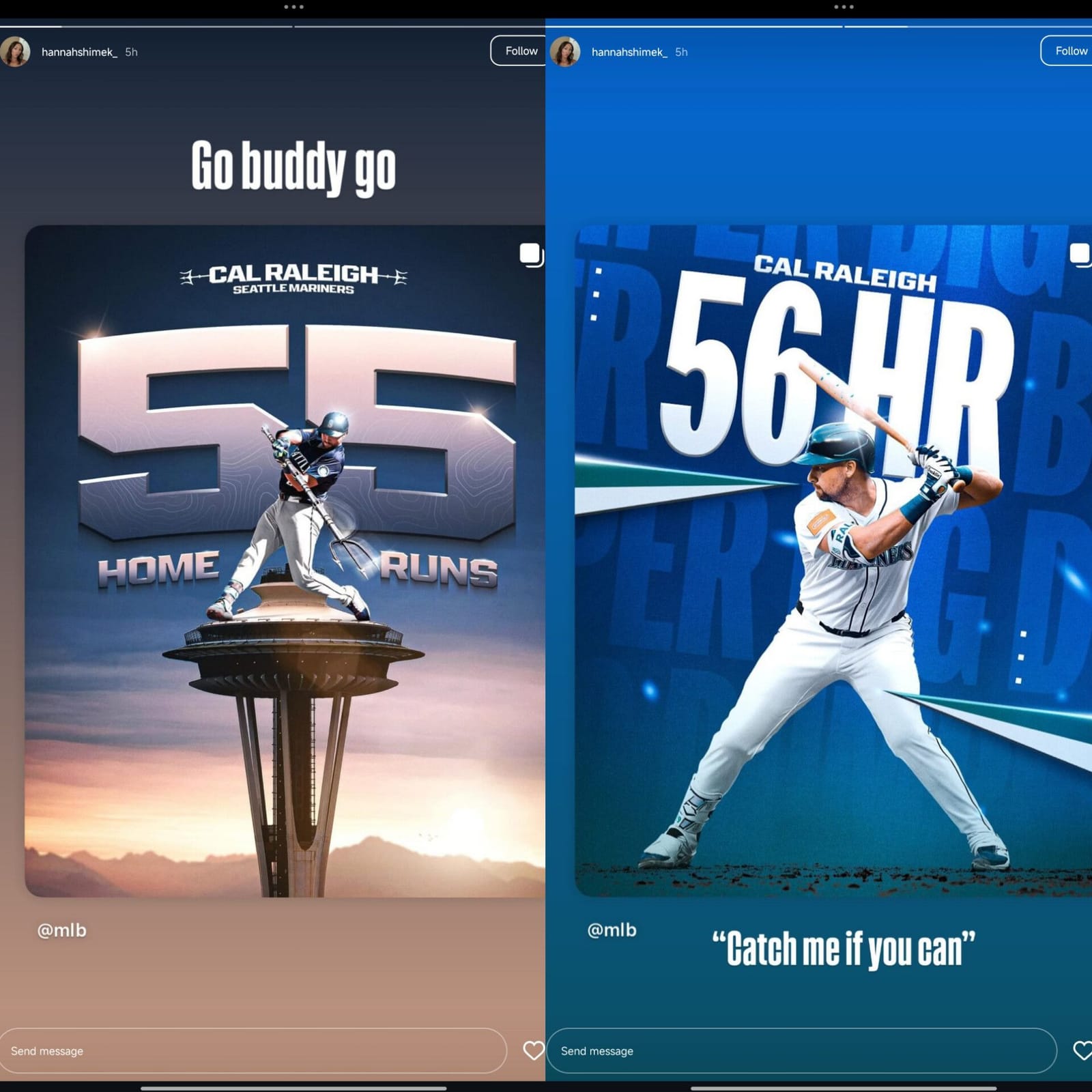 "Catch me if you can" - Cal Raleigh’s partner Hannah melts hearts with ...