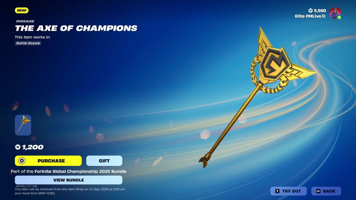 How to get Axe of Champions Pickaxe in Fortnite