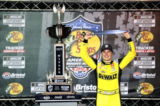 Christopher Bell triumphs Bass Pro Night Race, dedicates victory to ...