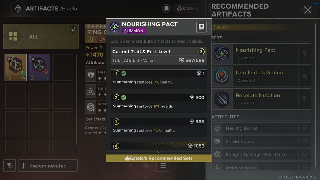 Best Mythic Artifacts for Estela in Destiny: Rising