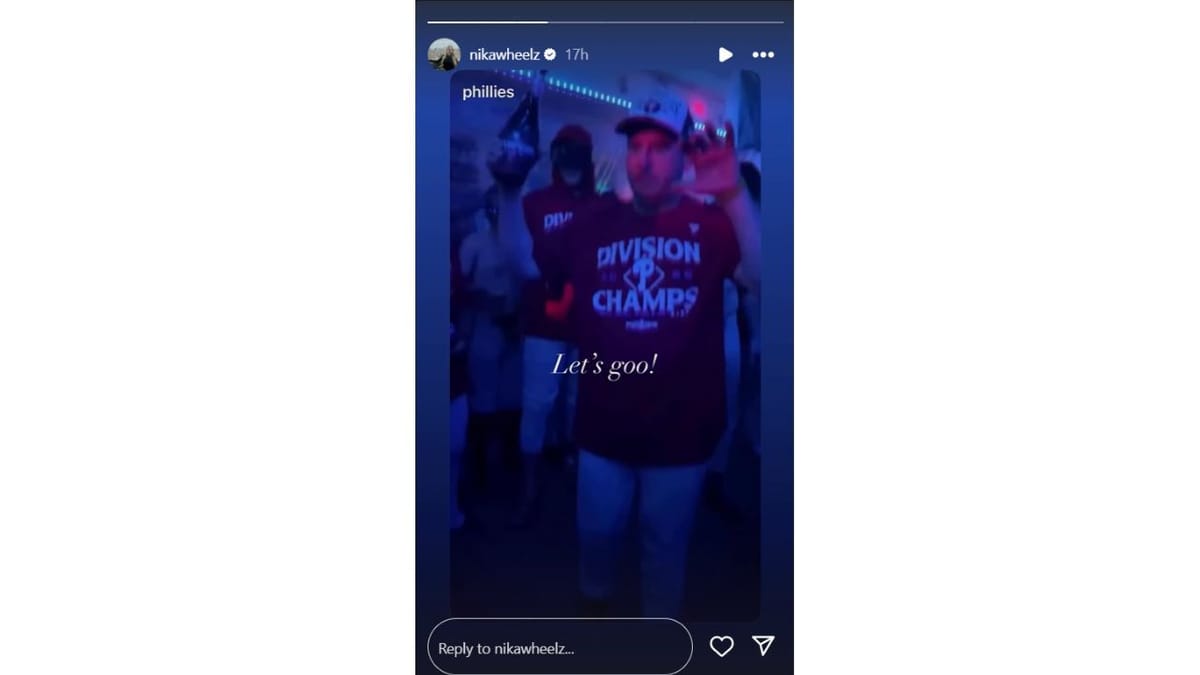 Zach Wheeler's wife Dominique drops 2-word take after Phillies clinch ...