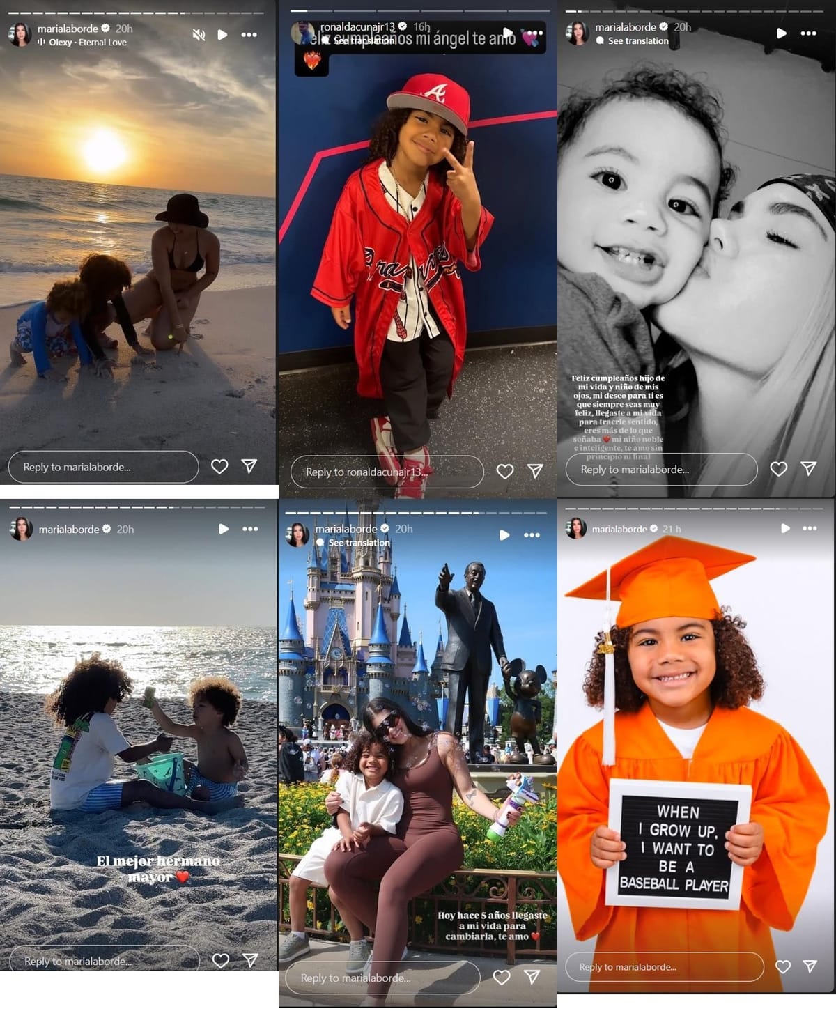 Ronald Acuna Jr. and wife Maria Laborde celebrate son Daniel’s birthday ...