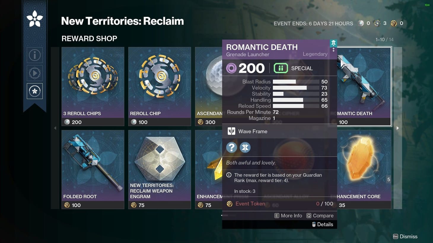Romantic Death god roll guide for Destiny 2 PvE and PvP