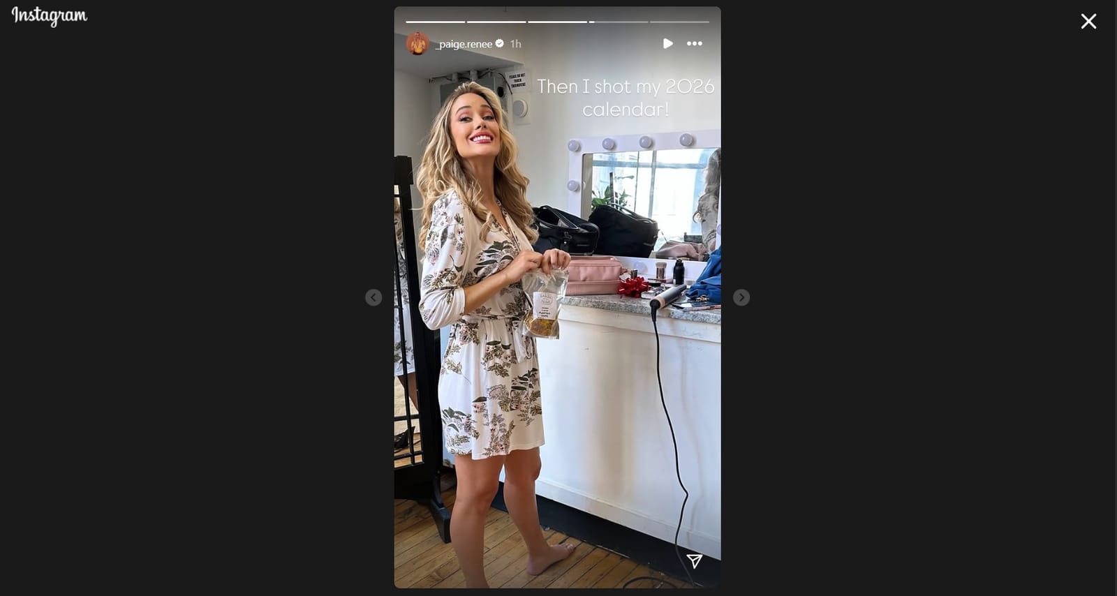 Paige Spiranac rocks a white floral robe as she gets done with her ...