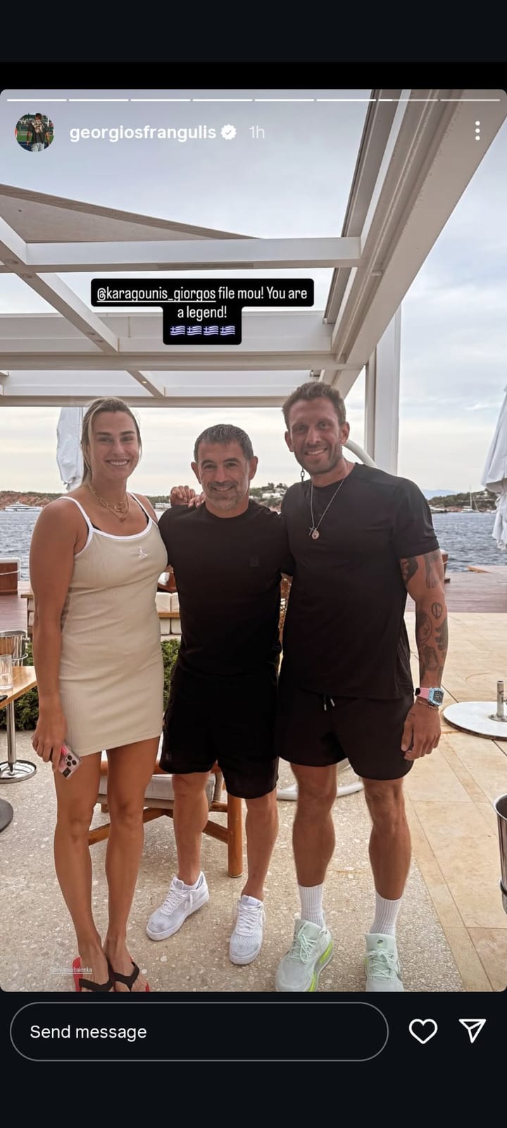 Aryna Sabalenka relishes her boyfriend Georgios' company during scenic ...