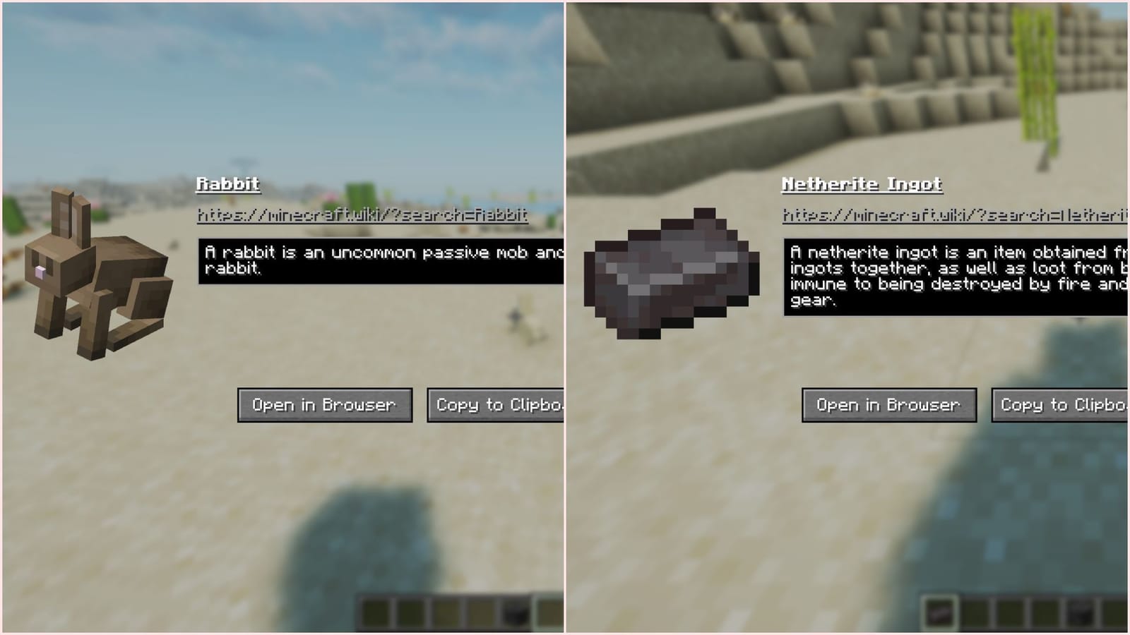 This Minecraft mod adds Wiki to your game