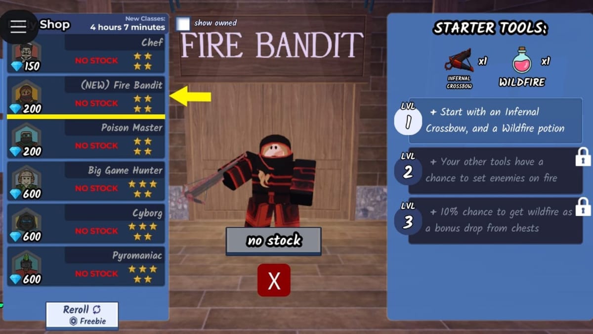 99 Nights in the Forest Fire Bandit guide