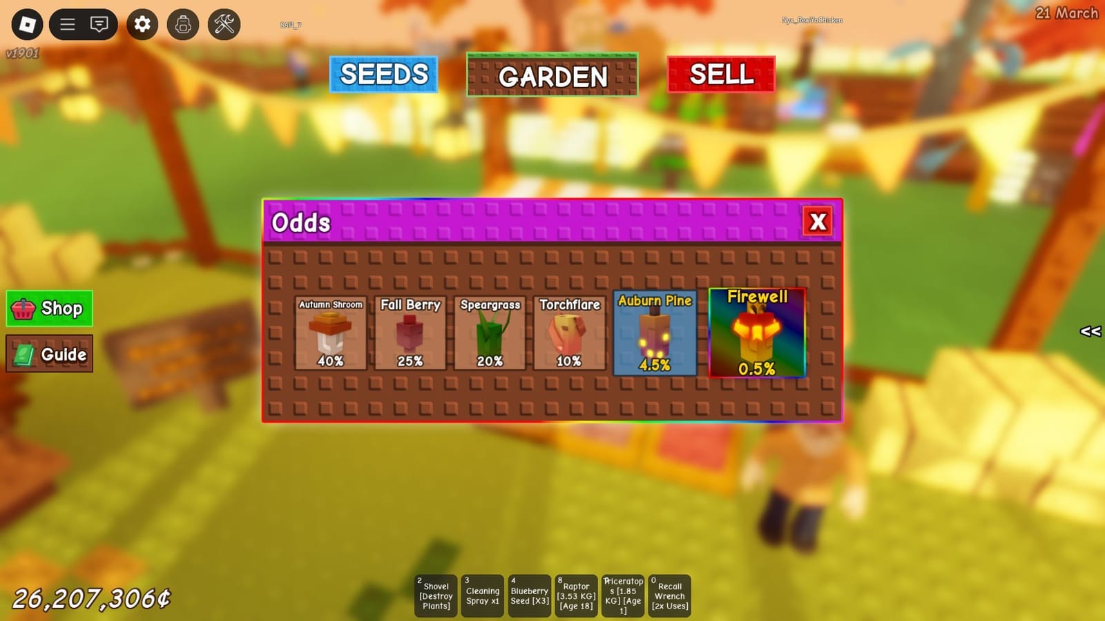 Grow a Garden Firewell guide: Rarity, how to get, and more