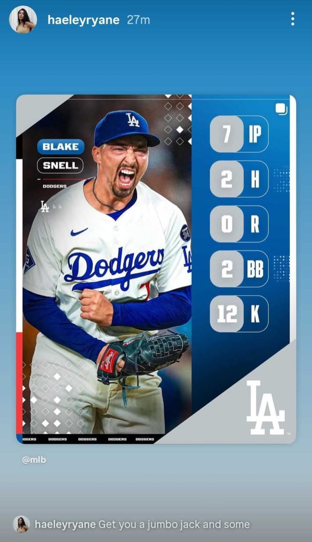 Blake Snell’s wife Haeley hints special reward after Dodgers’ ace ...