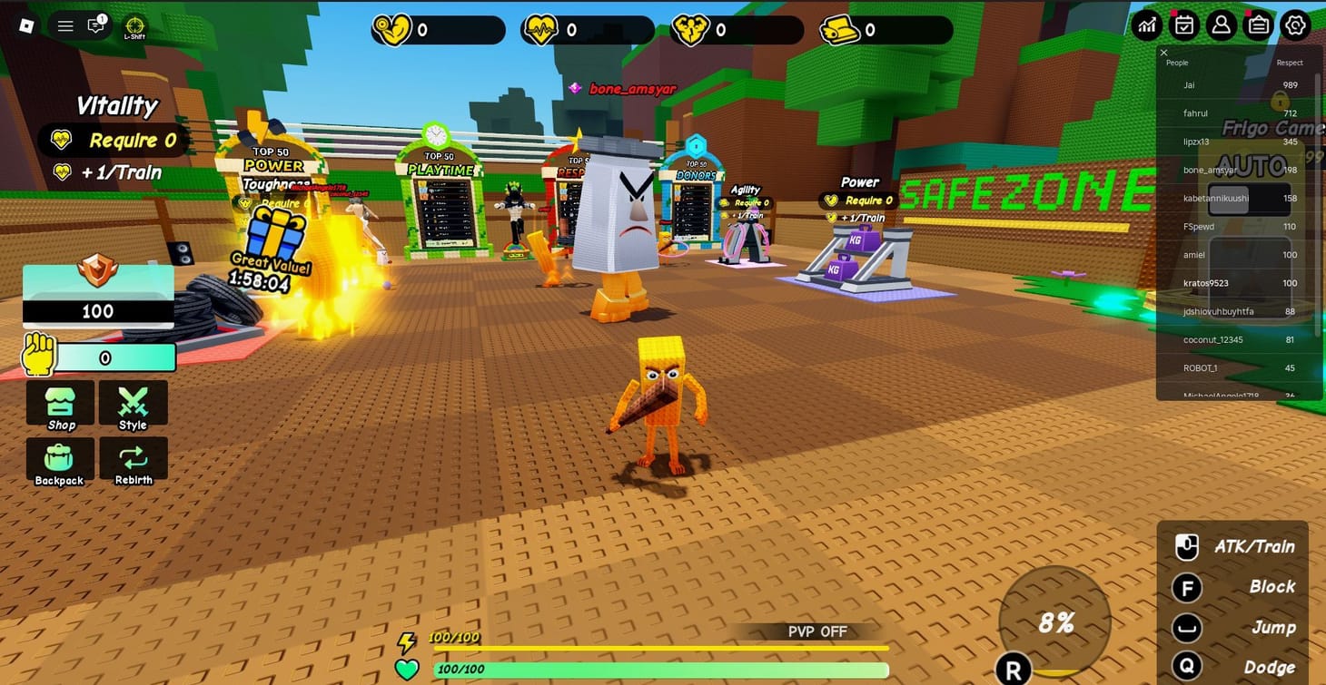 Train Brainrot to Fight codes