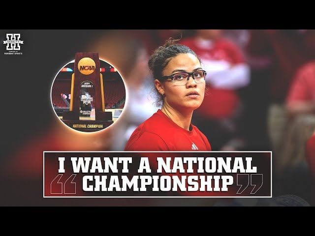 Nebraska Volleyball's Rebekah Allick reacts after surpassing Sarah ...