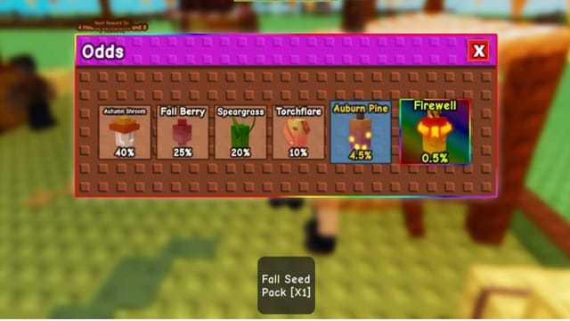 Grow a Garden Firewell Seed guide