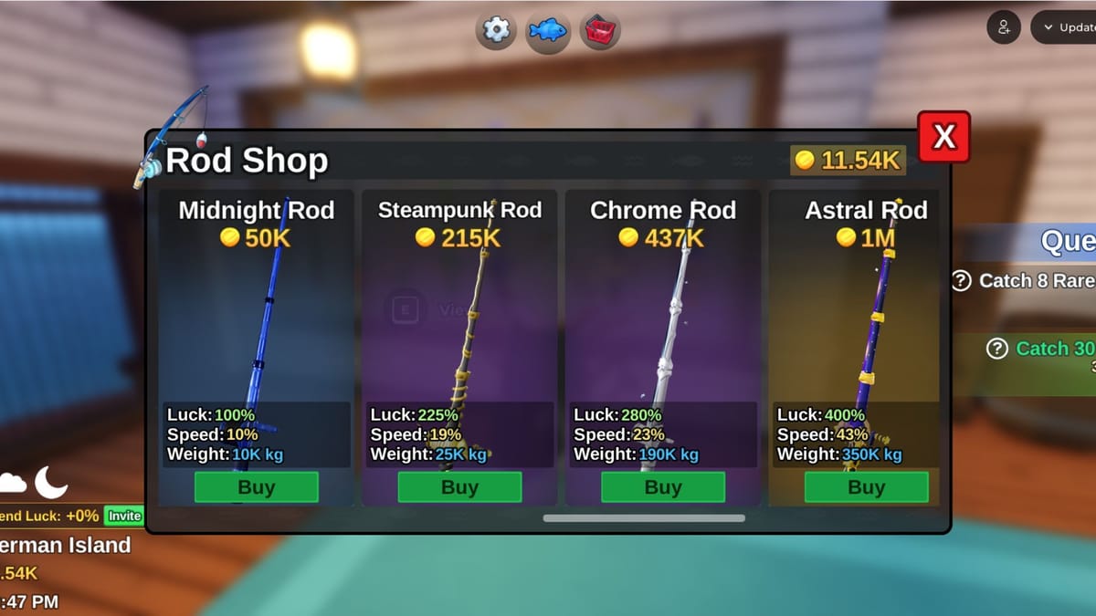 Fish it!: All equipment in the game