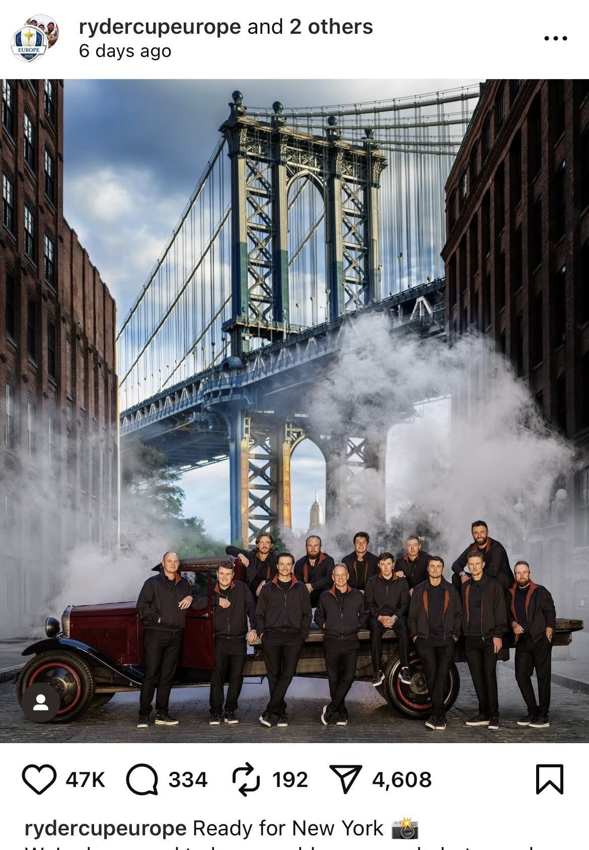 Rory McIlroy and European teammates channel Peaky Blinders in Ryder Cup ...