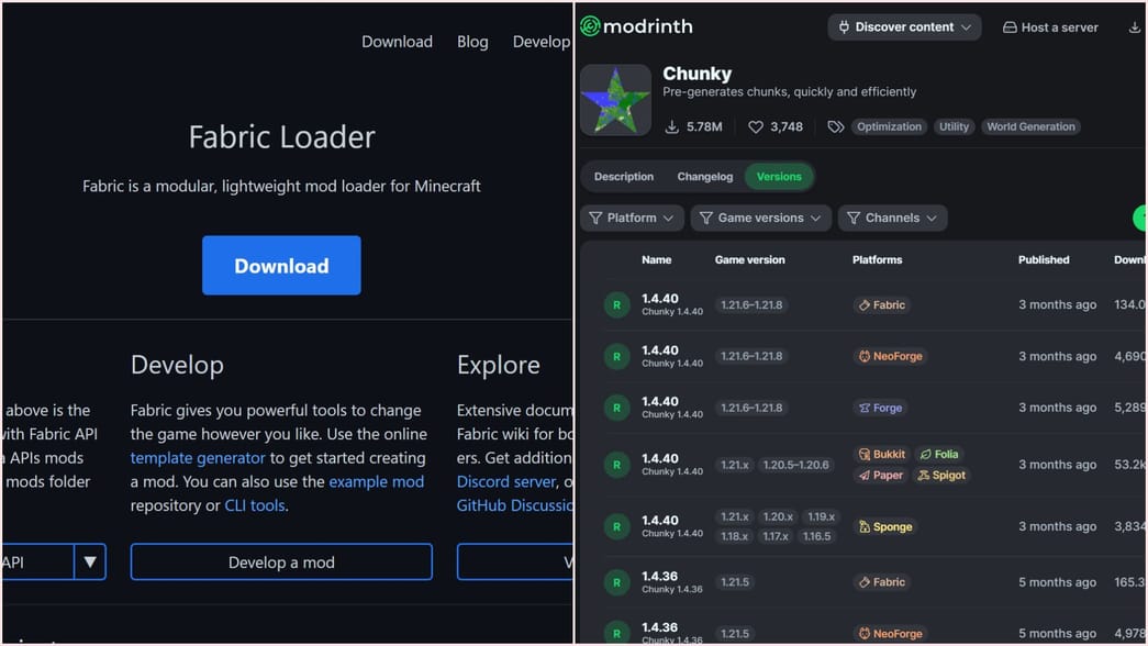 How to load chunks using a Minecraft mod