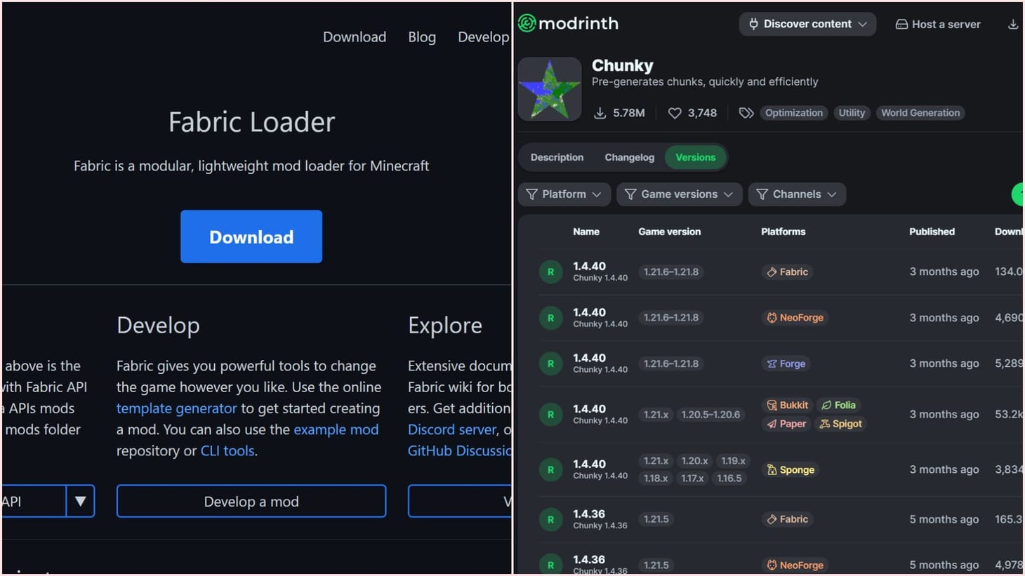 How to load chunks using a Minecraft mod
