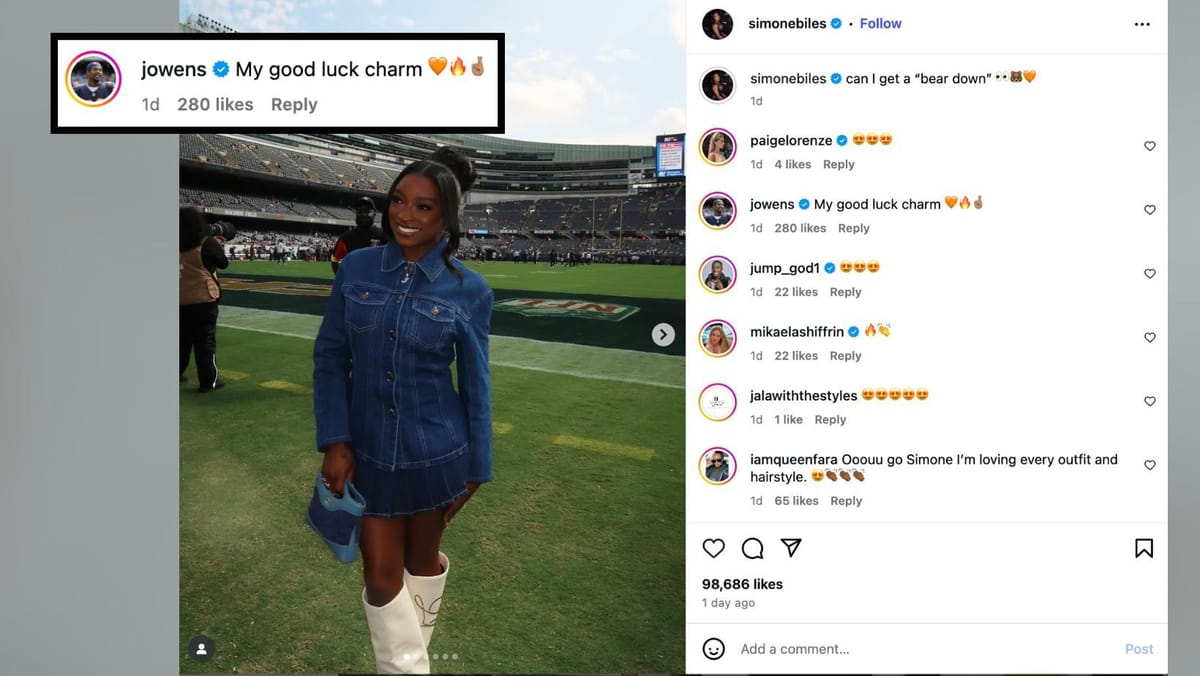 Simone Biles garners 4-word reaction from Jonathan Owens as Olympian ...