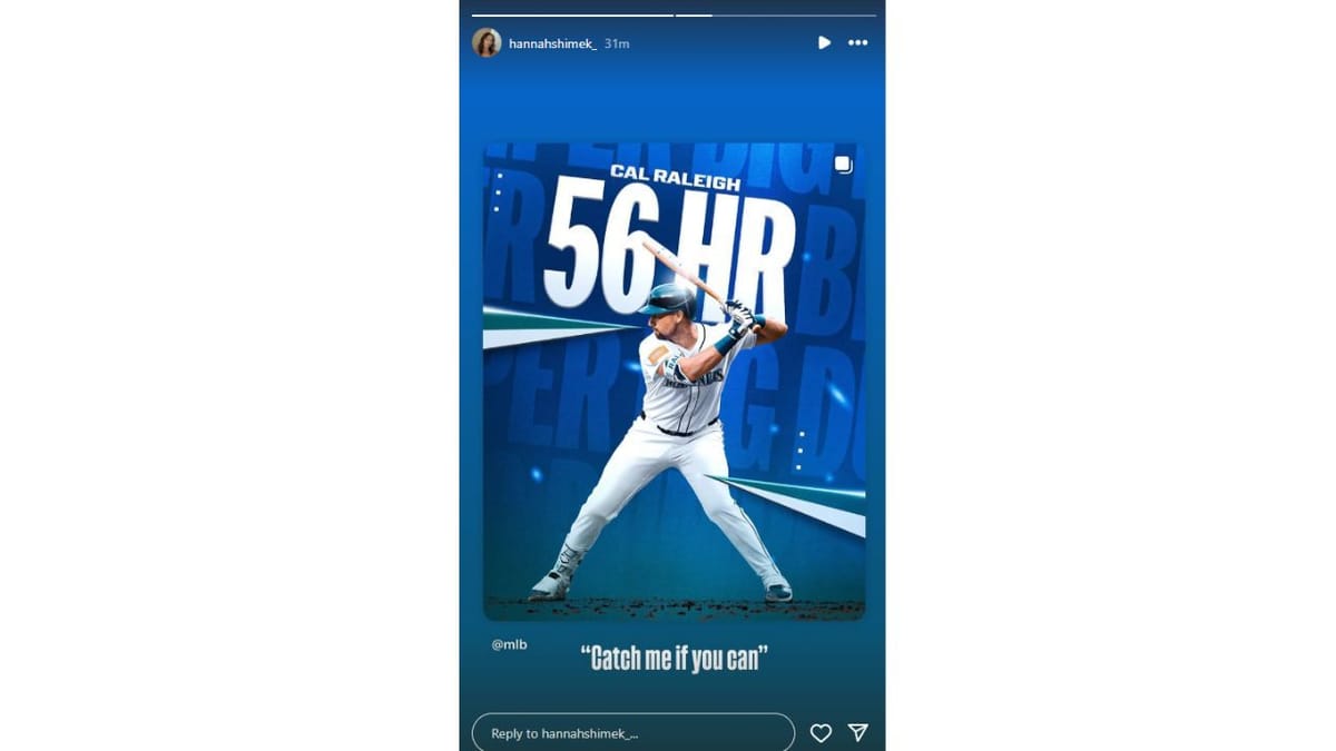 Cal Raleigh’s girlfriend Hannah gives 3-word shoutout as Mariner’s star ...