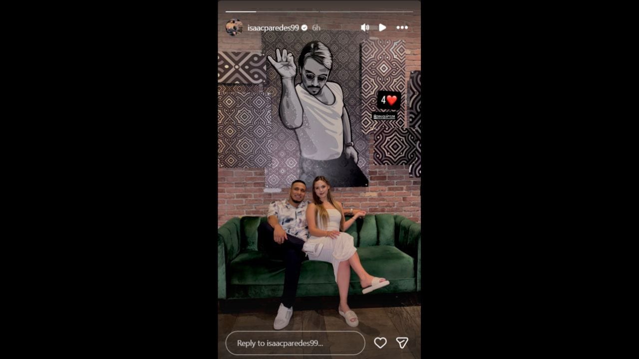 Isaac Paredes' girlfriend Paulina Quiroz poses in cheetah-printed ...