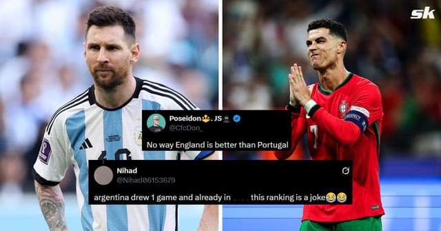 "This ranking is a joke" - Fans surprised by Lionel Messi's Argentina ...