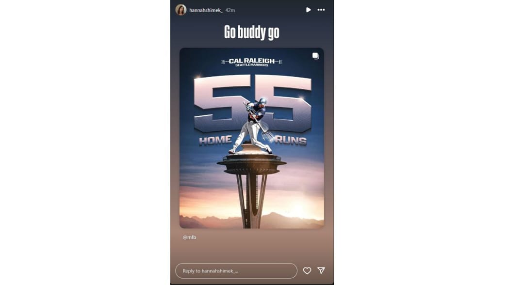 Cal Raleigh’s girlfriend Hannah gives 3-word shoutout as Mariner’s star ...