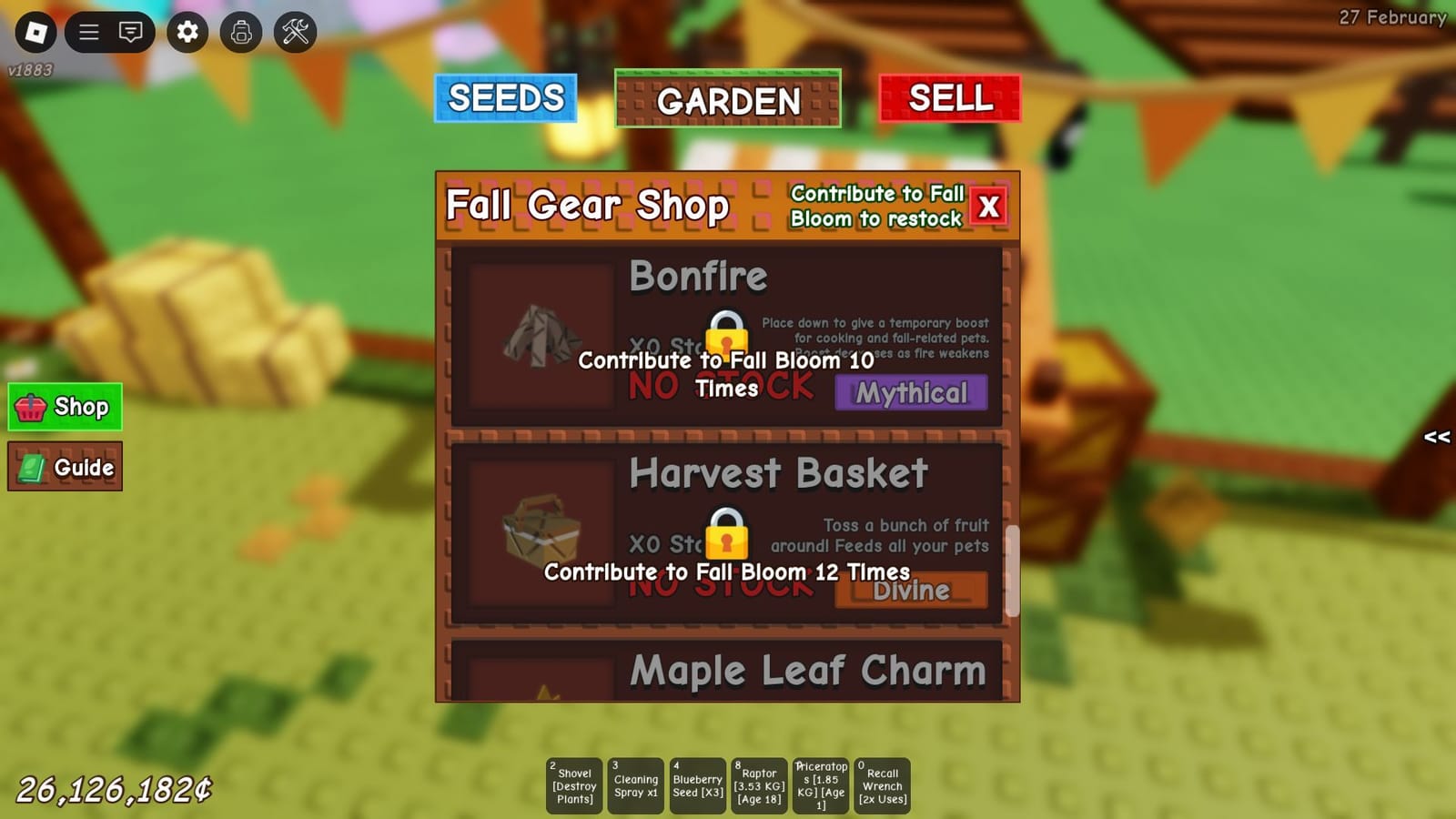 Grow a Garden Harvest Basket guide