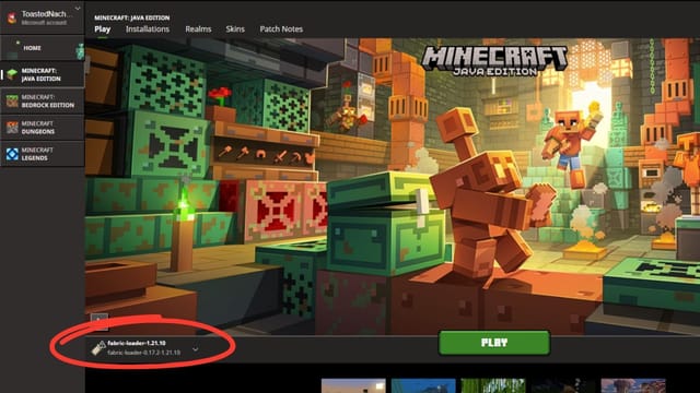 How to get Minecraft Fabric 1.21.10