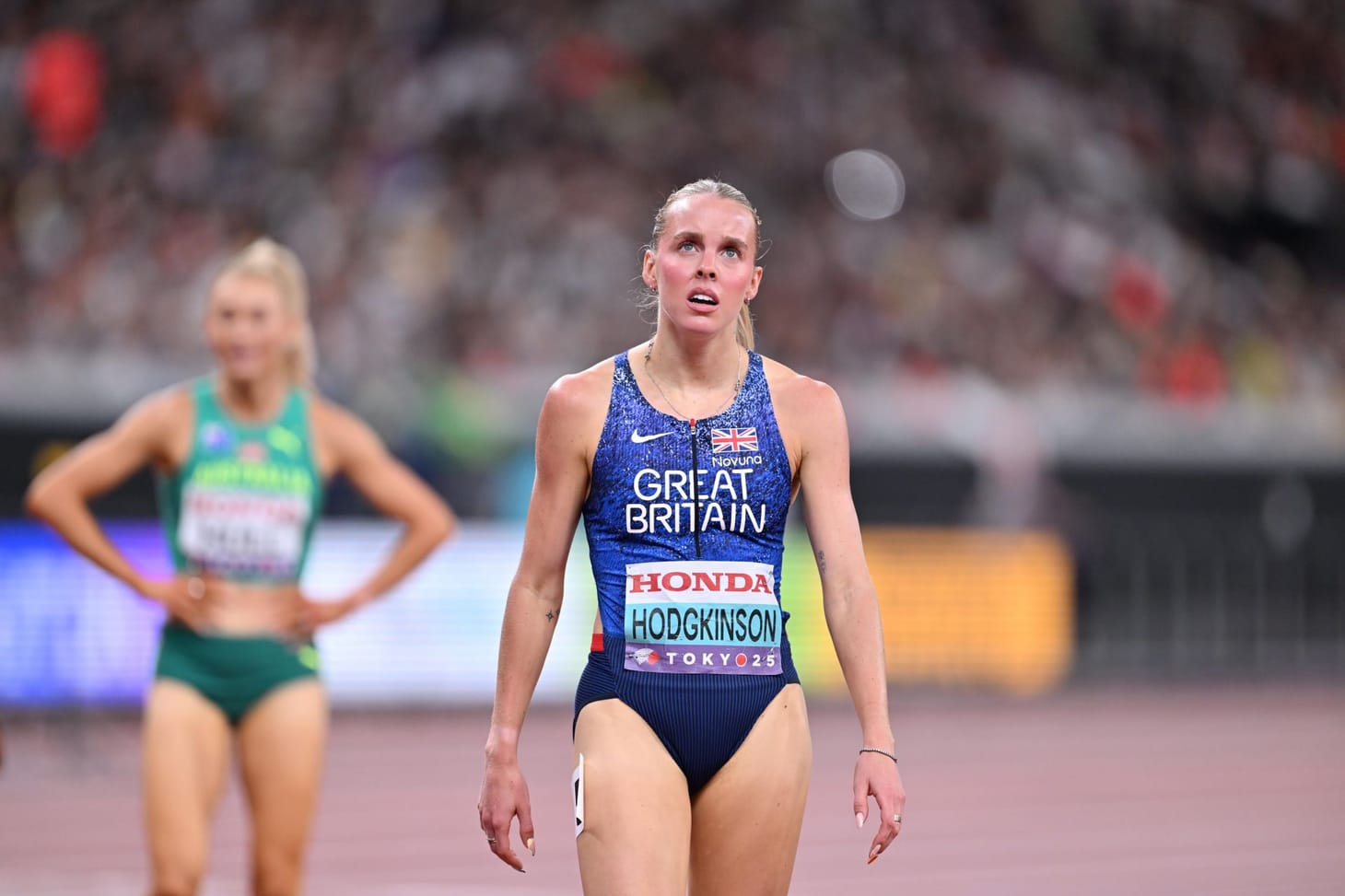 Olympic gold medalist Keely Hodgkinson poses in white bikini amid ...