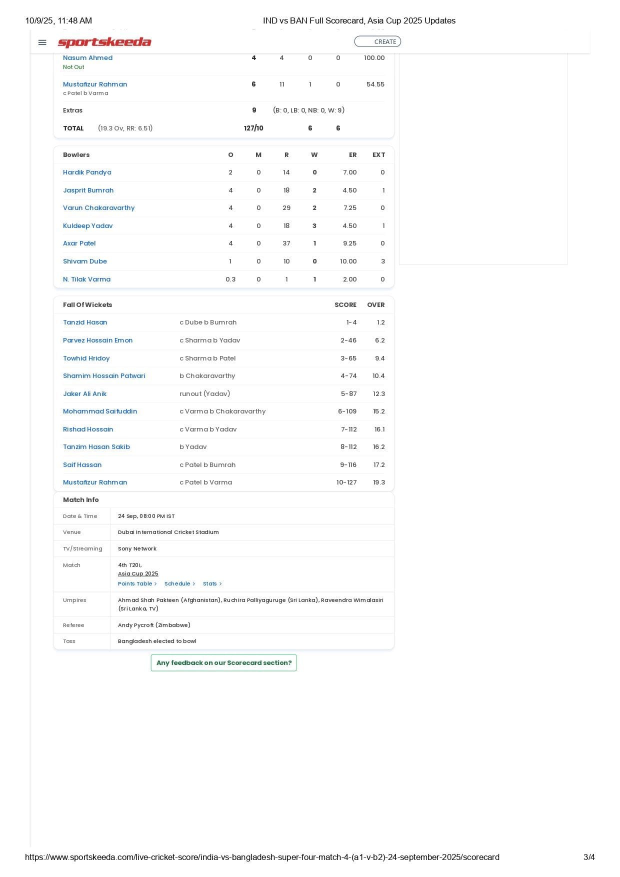 IND vs SL: Scorecard, Highlights and Results of India and Sri Lanka’s ...