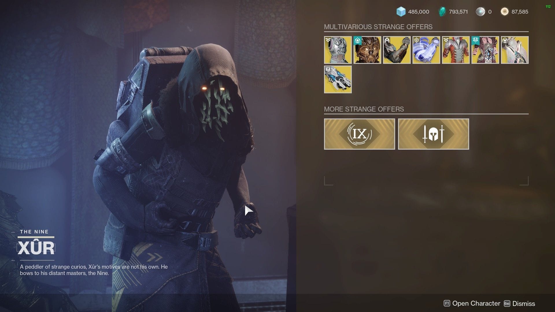 Xur is selling a Deepsight Harmonizer and god roll weapons in Destiny 2 ...
