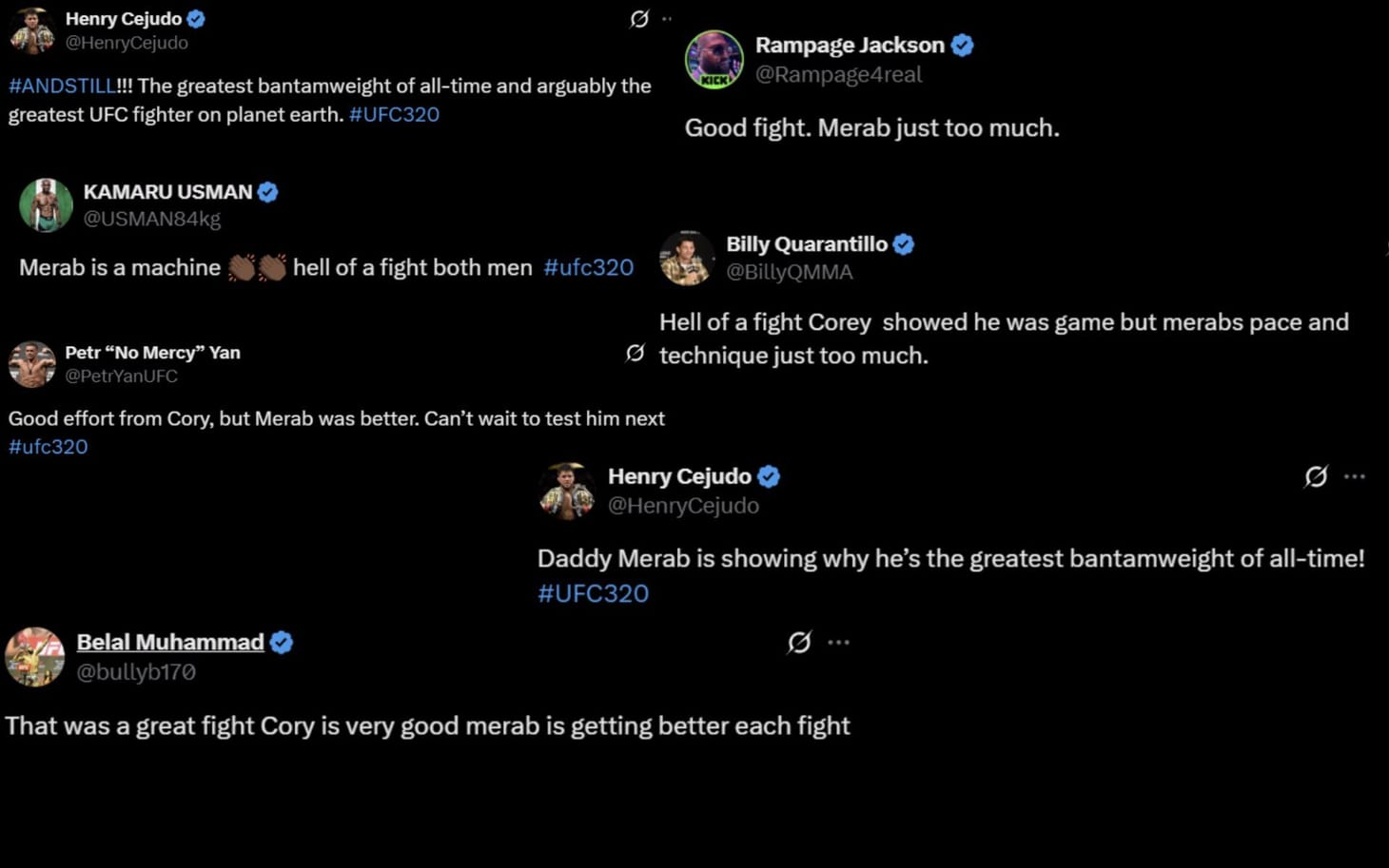 "The greatest bantamweight of all-time" - MMA pros react as Merab ...