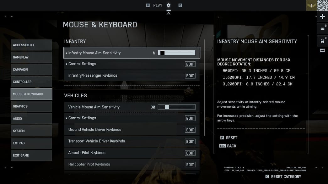 Best keyboard and mouse settings for Battlefield 6