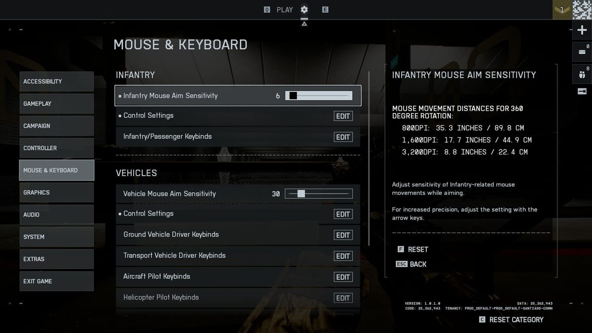 Best keyboard and mouse settings for Battlefield 6