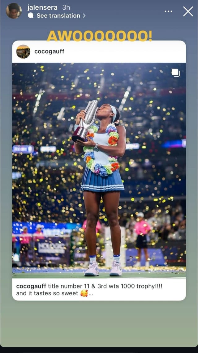 Coco Gauff's boyfriend Jalen Sera adorably shares his joy after ...