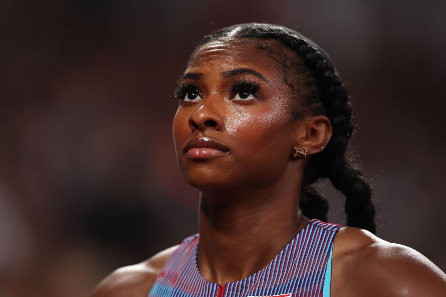 Masai Russell rocks grey outfit as she debuts new hairstyle following ...