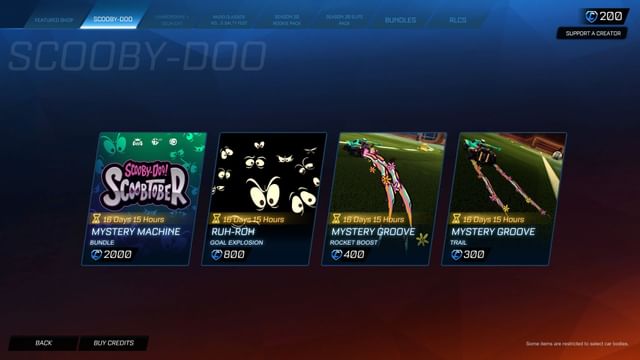 Rocket League x Scooby Doo Halloween event: All quests and items