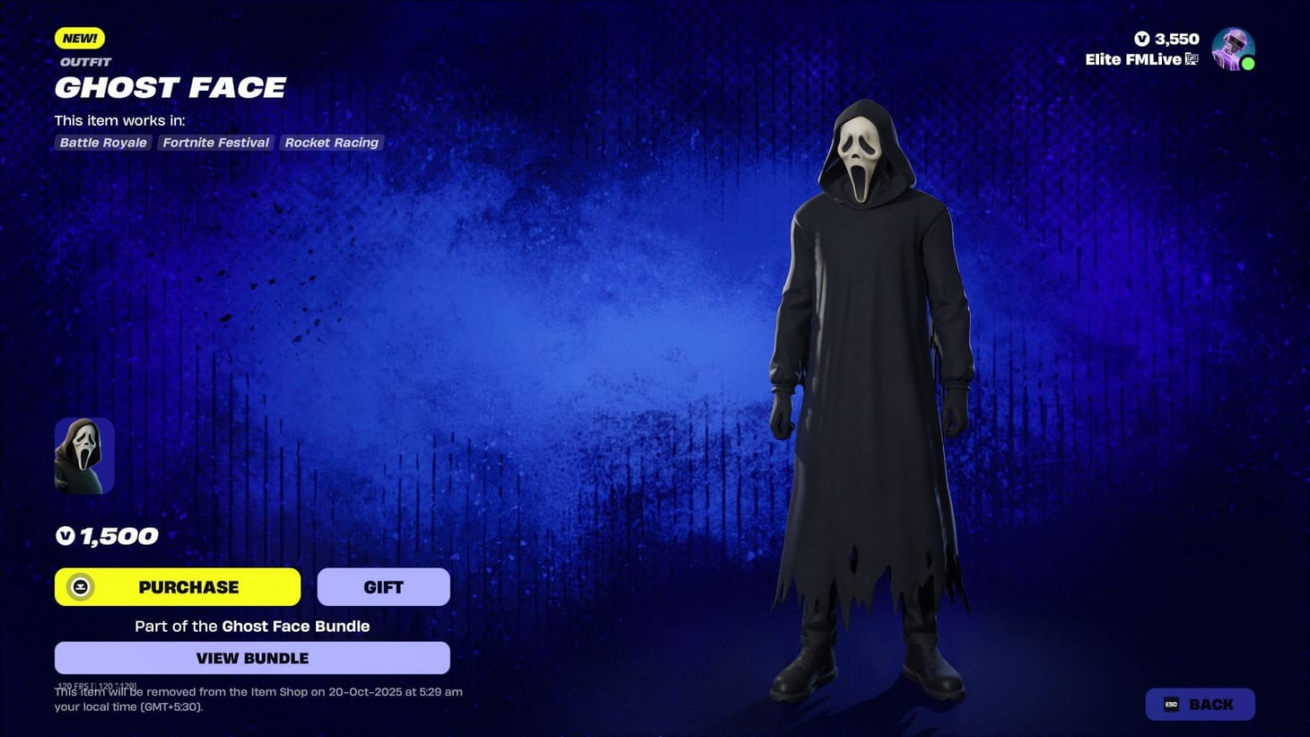 How to get Ghost Face skin in Fortnite