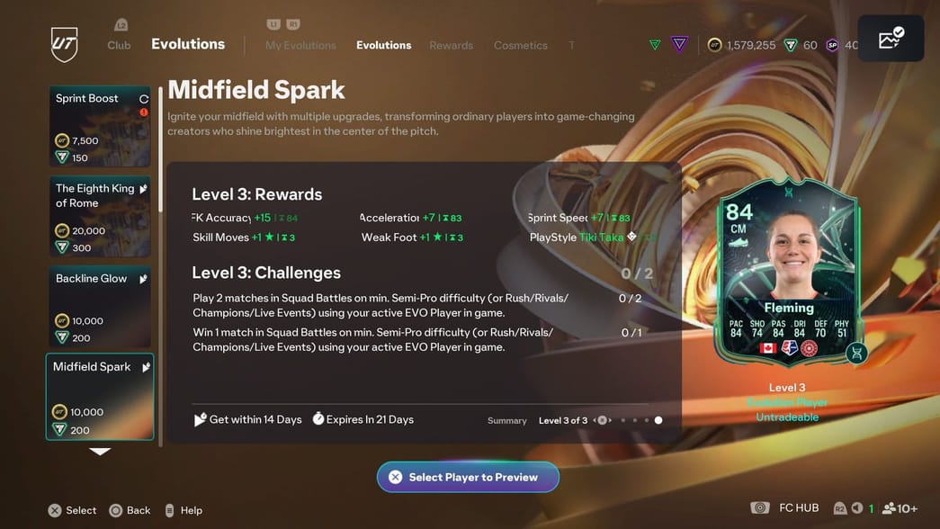 EA FC 26 Midfield Spark Evolution: Best players to use, all upgrades ...