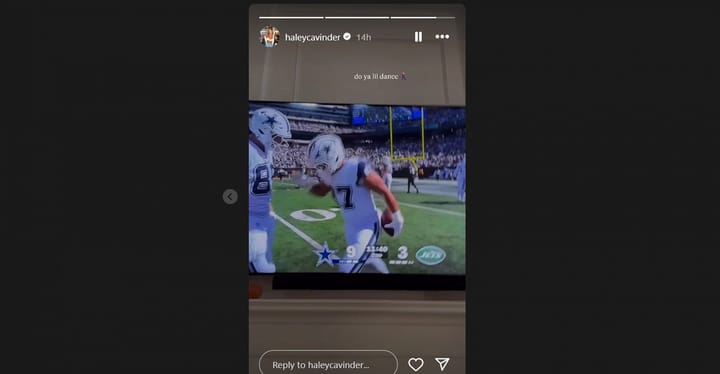 Jake Ferguson's fiancée Haley Cavinder has 4-word reaction to awkward ...