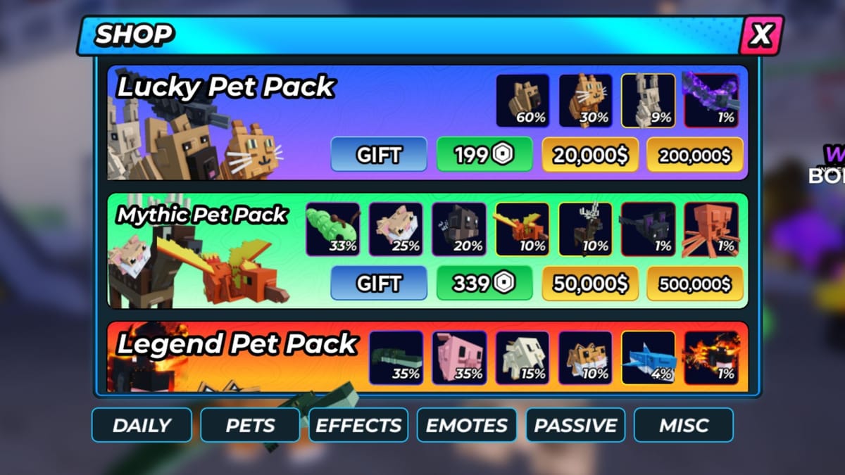 Hunty Zombie Mythic Pet Pack guide