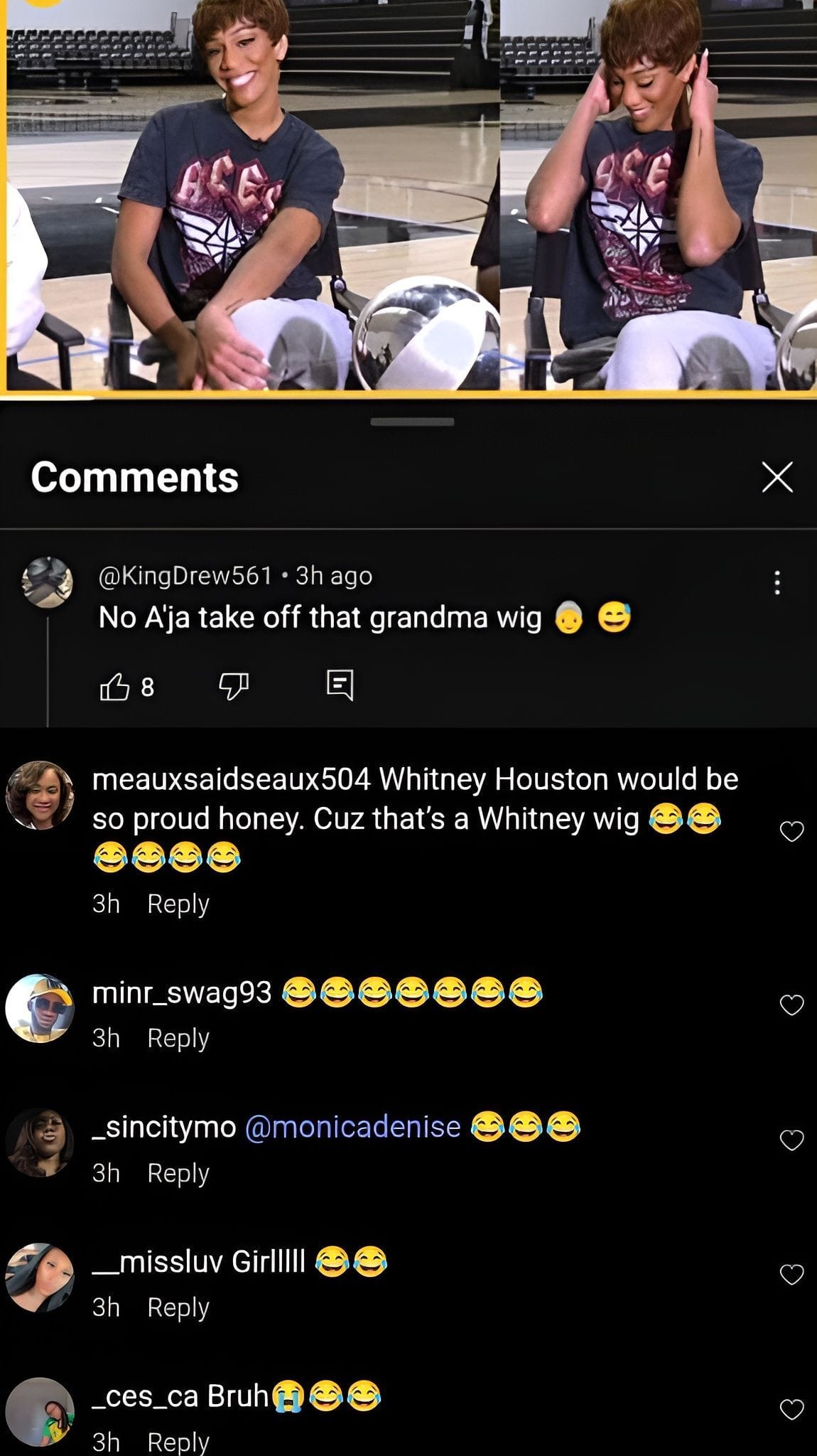 "Take off that grandma wig" - WNBA fans roast A'ja Wilson's bobcut ...