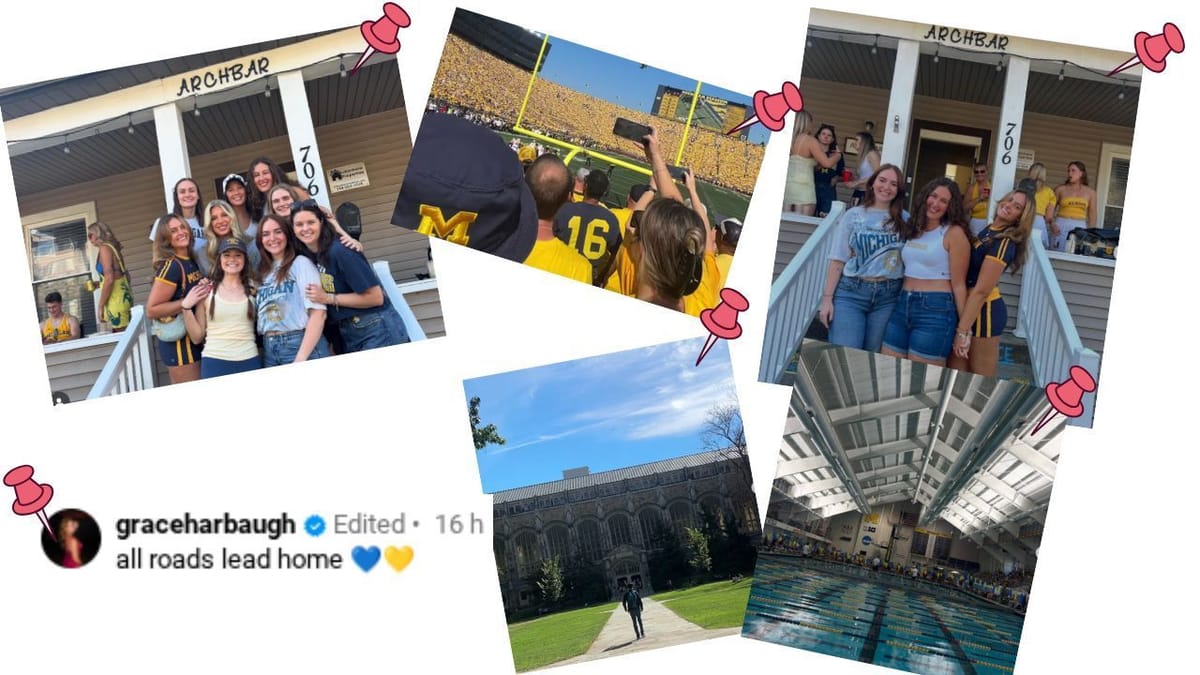 Jim Harbaugh’s daughter Grace dons Michigan blue and yellow as she ...