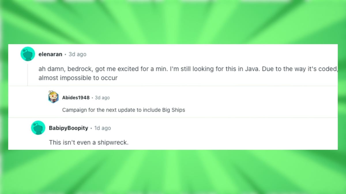 This Minecraft seed features a perfectly intact ship instead of the ...