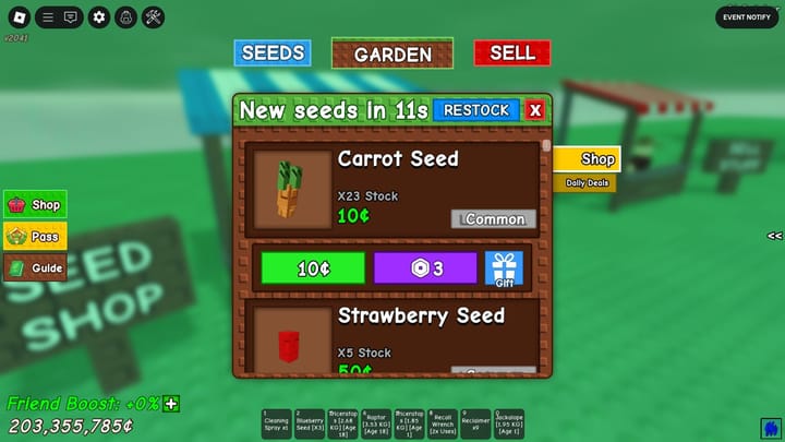 All Single Harvest Plants in Grow a Garden