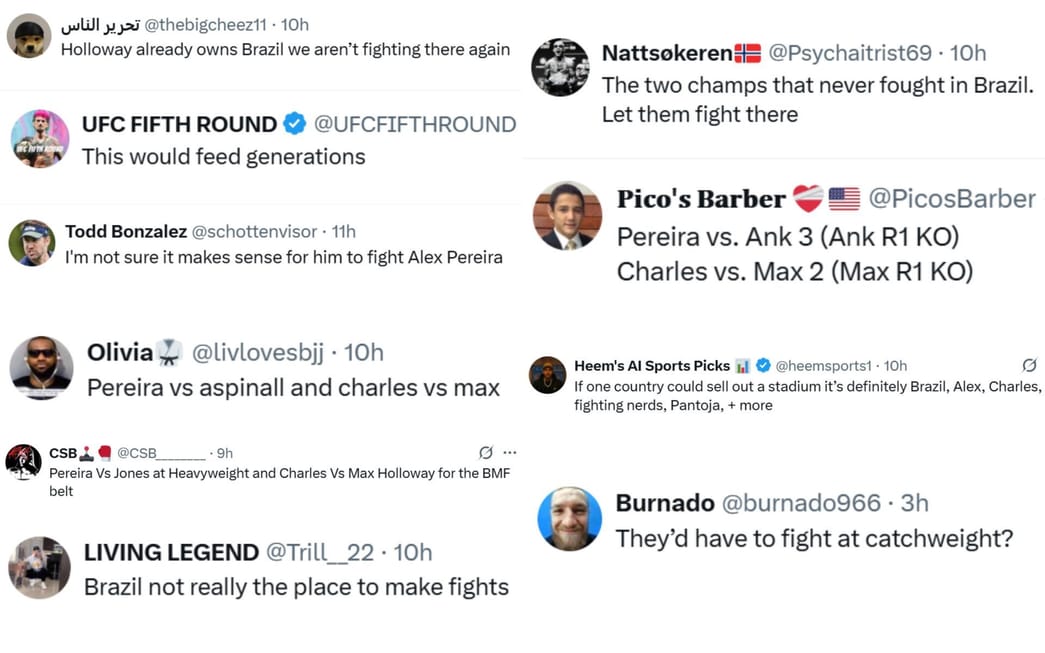 Alex Pereira: "Pereira vs Aspinall and Charles vs Max" - Fans react to ...