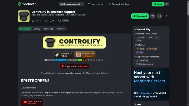 Minecraft Controlify mod guide