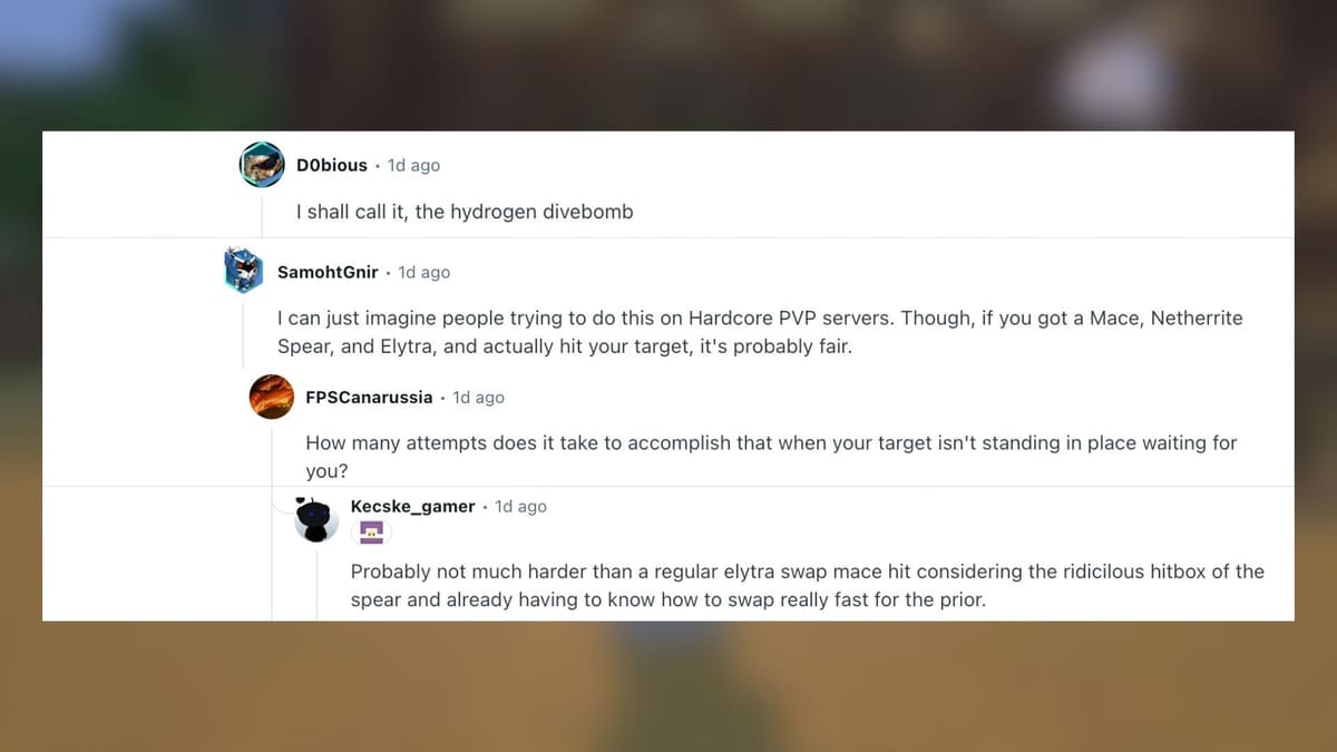 Fan shows how Minecraft spear and mace is the deadliest combo