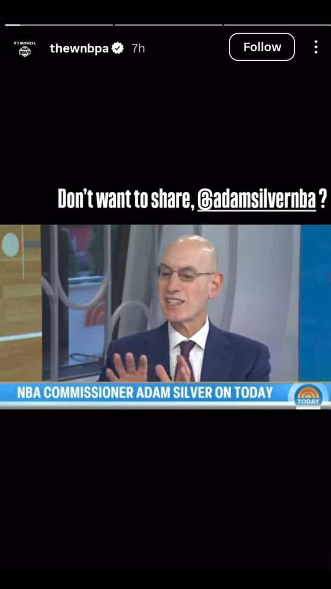 "Don't want to share?" - WNBPA calls out Adam Silver over NBA ...